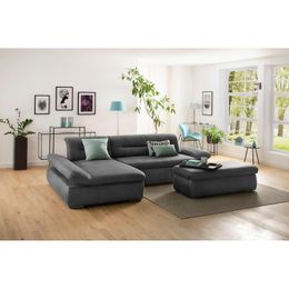 Home Affaire Ecksofa &raquo;Avesa L-Form&laquo; Wahlweise mit Armteilvertsellung und Bettfunktion, B/T/H: 300/172/80cm grau 100% Polyester B/H/T: 300cm x 80cm x 