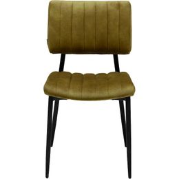 OMG Design Esszimmerstuhl &raquo;Ivan&laquo; (Set) 1 Stk.pflegeleichter Samtvelour Bezug, K&uuml;chenstuhl gr&uuml;n Stoff B/H/T: 46cm x 85cm x 62cm, 1 Stk., Stoff uni