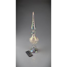AM Design LED Dekoobjekt &raquo;Glas-Zapfen Glimmer, 10 Lichter&laquo; 2 er Set, 9x35 cm transparent H: 35cm