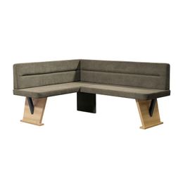 Home Affaire Eckbank &raquo;Laros&laquo; Bezug in verschiedenen Qualit&auml;ten und Farben braun Holzwerkstoff, Massivholz B/H/T: 182cm x 87,5cm x 141cm, Microfaser, 