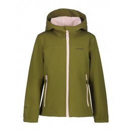 Icepeak M&auml;dchen Softshelljacke &raquo;Icepeak KOBRYN JR&laquo; mit Kapuze mit Kapuze, gerader Abschluss, atmungsaktiv, wasserabweisend gr&uuml;n 176