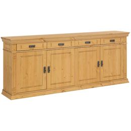 Quelle Sideboard Kommode im klassischen Landhausstil, Breite 202 cm beige B/H/T: 202cm x 83cm x 39cm, 4 Stk., Kiefer, 4 Stk.