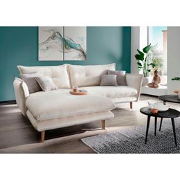 Home Affaire Ecksofa &raquo;Lazio modern und bequem, schmale Armlehnen, tolle Detailverarbeitung&laquo; zwei verschiedene Fu&szlig;farben w&auml;hlbar wei&szlig; 100% Polyester B/