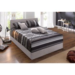 Westfalia Schlafkomfort Polsterbett &raquo;"Davos"&laquo; inkl. Bettkasten bei Ausf&uuml;hrung mit Matratze grau Bezug Bett: Microfaser (100% Polyester);Bonnell-Federkernmatratze: 51% 
