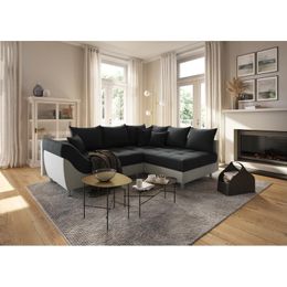 Collection AB Ecksofa &raquo;Innsbruck L-Form, B: 247 cm&laquo; 3 Zierkissen, Federkern grau Microfaser PRIMABELLE (100% Polyester), Struktur (90% Polyester, 10% 