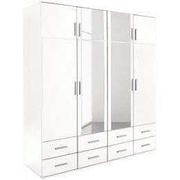 Rauch Kleiderschrank &raquo;Kemi&laquo; mit Spiegel wei&szlig; Holzwerkstoff B/H/T: 180cm x 194cm x 53cm