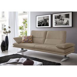 W.Schillig 2,5-Sitzer &raquo;broadway Designsofa mit hohem Sitzkomfort&laquo; Sitztiefenverstellung, Kopfteil- & Seitenteilverstellung, Breite 236cm braun 