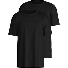 Calida Herren Calida T-Shirt &raquo;Natural Benefit&laquo; Modern Fit, Single Jersey, Kurzarm, Rundhals-Ausschnitt schwarz XXL (58/60)