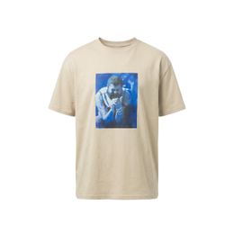 Merchcode Herren T-Shirt "Merchcode Post Malone Tracklist Oversize Tee", beige, Gr. XL, bedruckt, 100% Baumwolle, Shirts
