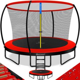 Kesser&reg; Trampolin Gartentrampolin T&Uuml;V Rheinland GS Zertifiziert Kindertrampolin bis 150 kg Komplettset mit Sicherheitsnetz, Leiter, Randabdeckung, Seitentasche & Zubeh&ouml;r