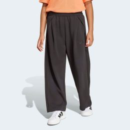 M&auml;dchen Sporthose "J FI WIDE PT"schwarz, schwarz,, Gr. 116, adidas Sportswear, Obermaterial: 67% Polyester, 33% Baumwolle, Hosen