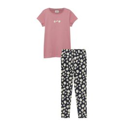 s.Oliver Junior M&auml;dchen s.Oliver Junior Shirt & Leggings 2 2er Set, gemusterte Leggings und Sommershirt, f&uuml;r Girls rosa 92/98
