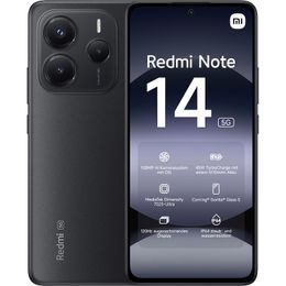 Xiaomi Smartphone &raquo;Redmi Note 14 5G&laquo; Mitternachtsschwarz schwarz Dolby Atmos Dual-Lautsprecher, NFC, IR-Blaster