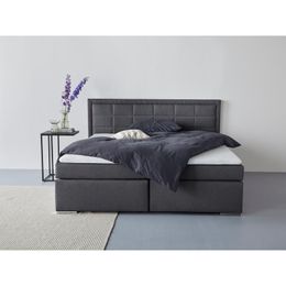 Collection AB Boxbett &raquo;"Athena" wahlweise mit Bettkasten&laquo; inkl. Topper bei Ausf&uuml;hrung mit Matratze, in H&auml;rtegraden H2, H3, H4 grau Holzwerkstoff 