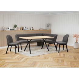 OTTO home Eckbankgruppe &raquo;Aretha Essecke, Sitzgruppe, Eckbank, K&uuml;chenbank&laquo; Set, 4er, 4 Stk. tlg. Esszimmer Sitzgruppe, Tisch, St&uuml;hle und Bank 