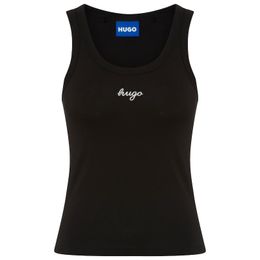 Hugo Damen Hugo Tanktop &raquo;Damatank&laquo; aus Stretch-Baumwolle, Extra Slim Fit schwarz XL