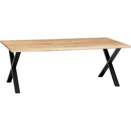 OMG Design Esstisch &raquo;Glasgow&laquo; 1 Stk. tlg. Eiche Massivholz ge&ouml;lt, mit Metall-Gestell B/H/T: 160cm x 77cm x 94cm