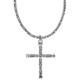 Firetti Herren Kette mit Anh&auml;nger &raquo;Schmuck Geschenk Silber 925 Halsschmuck Halskette 4-kant K&ouml;nigskette&laquo; Made in Germany silber Silber 925 (