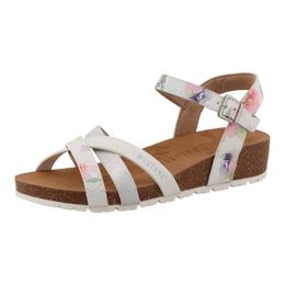 Mustang Shoes Damen Sandalette &raquo;Magnolia&laquo; Riemchensandale, Sommerschuh mit modischem Druck bunt 38