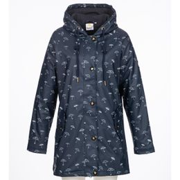 ANKERGLUT Damen Regenjacke "Friesennerz ankerglutsea Regenmantel, Longjacket", blau, Gr. 36, Web, Obermaterial: 100% Polyurethan. Futter: 100%