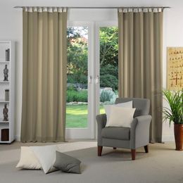 WIRTH Vorhang &raquo;Dim out&laquo; Schlaufen 1 Stk. tlg. nach Ma&szlig; grau Polyester 345cm, Schlaufen, 142cm
