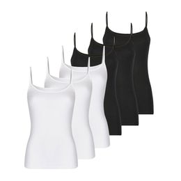 Nina von C. Damen Achseltop "6er Pack Tr&auml;gerhemd Fine Cotton", Gr. 38, bunt, Obermaterial: 100% Baumwolle CO., Unterhemden