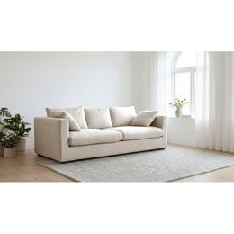 OTTO home 2,5-Sitzer &raquo;Coray&laquo; extra weich und kuschelig, F&uuml;llung mit Federn und Daunen beige 100% PES B/H/T: 220cm x 80cm x 113cm, Chenille