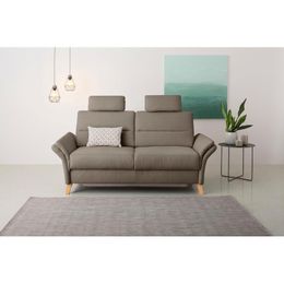 OTTO home 3-Sitzer &raquo;Westerland&laquo; Federkern-Polsterung. wahlweise mit Armlehnfunktion grau 98% Polyester 2% Polyamid B/H/T: 186cm x 90cm x 89cm, Olympia
