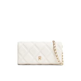 Tommy Hilfiger Damen Geldb&ouml;rse &raquo;TH FEMININE WALLET ON CHAIN&laquo; Damen Geldbeutel, Minibag mit Zierkette als Umh&auml;ngeriemen wei&szlig; Einheitsgr&ouml;&szlig;e