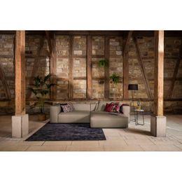 W.Schillig Ecksofa &raquo;around-the-block Mega-Sofa & Hocker, viel Platz, Breite 300cm, L-Form&laquo; inklusive Hocker, mit eleganter Biese, mit Federkern braun 