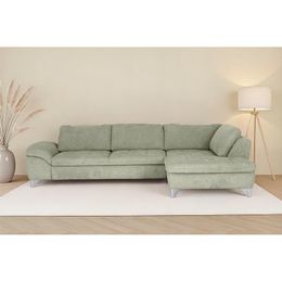 Die PlanBar Ecksofa &raquo;Ottomane MP-IN14007 L-Form, Breite 306 cm&laquo; wahlweise mit Schlaffunktion und verstellbaren Kopfst&uuml;tzen 100% Polyester B/H/T: 306cm