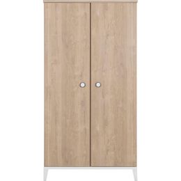Kleiderschrank &raquo;MARCEL&laquo; Inneneinteilung : 1/2 H&auml;nge, 1/2 Tablare wei&szlig; Holzwerkstoff Eiche Blond, B/H/T: 102cm x 195cm x 58cm, T&uuml;ren: 2 Stk.