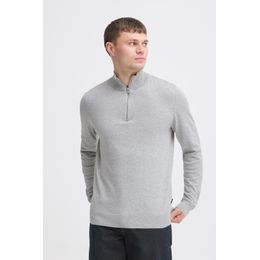 Blend Herren Stehkragenpullover "BHBAGGE HALF ZIPP KNIT", grau, Gr. XXXL, meliert, Strick, Obermaterial: 60% Baumwolle, 20% Nylon, 20% Viskose,