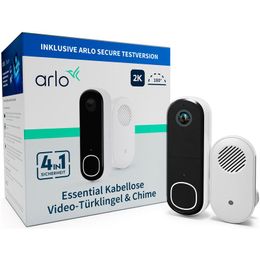 ARLO Smart Home Kamera &raquo;ESSENTIAL 2 Video Doorbell 2K With Chime V2&laquo; Aussenbereich & Innenbereich wei&szlig; Bewegungserkennung