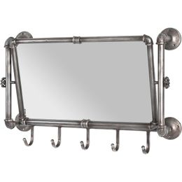 HAKU Garderobenhaken &raquo;Flurgarderobe, Garderobe, Garderobenhaken, Garderobenleiste,&laquo; rechteckig - aus Metall Anthrazit - B/T/H 75/16/45 cm grau Metall 