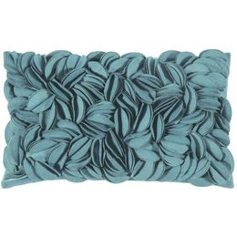 Pad Dekokissen &raquo;Dorothy&laquo; 3D blau Polyester, Wolle B/L: 30cm x 50cm, 1 Stk.