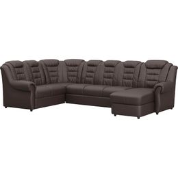 Home Affaire Wohnlandschaft &raquo;Boston U-Form&laquo; mit hoher R&uuml;ckenlehne, wahlweise mit Schlaffunktion & Stauraum braun 64% Polyurethan, 25% Polyester, 11% 