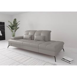 Sit & More sit&more Recamiere &raquo;Amica, inkl. Sitztiefenverstellung und Armteilverstellung&laquo; wahlweise mit Kopfteilverstellung und Stauraum grau B/H/T: 231cm x 90cm