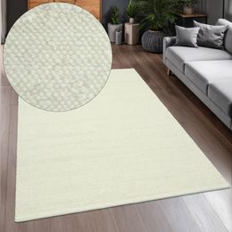 OTTO home Teppich &raquo;Naddia, Webstruktur, Naturt&ouml;ne&laquo; rechteckig 9 mm H&ouml;he Zeitloses Design, meliert, Wohnzimmer, Schlafzimmer, Esszimmer wei&szlig; Baumwolle,