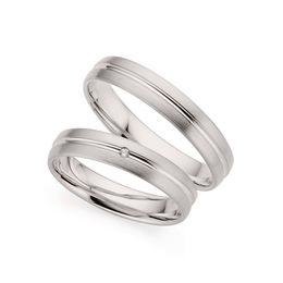 Phoenix PH&Ouml;NIX Damen Trauring "Schmuck Geschenk Gold 333 Trauring Ehering LIEBE versch. Varianten", 64, ohne Brillant, Wei&szlig;gold 333, 4mm, wei&szlig;, Wei&szlig;gold 333,