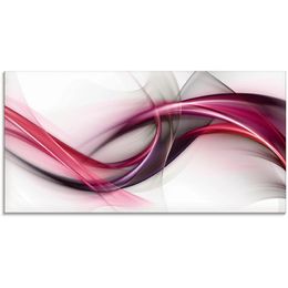 Artland Glasbild &raquo;Ideen&laquo; Muster 1 Stk. tlg. in verschiedenen Gr&ouml;&szlig;en rot B/H/T: 100cm x 50cm, Glasbild Muster, 1 Stk.