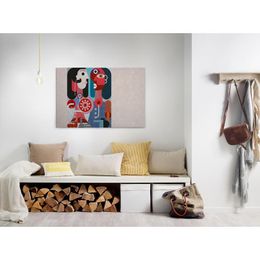 A.S. Cr&eacute;ation Leinwandbild &raquo;couples 3&laquo; Abstrakt Kunst 1 Stk. tlg. Keilrahmen Bild Bunt Abstrakt Menschen Leinwand-Bild Wohnzimmer modern bunt Massivholz, Stahl B/H/