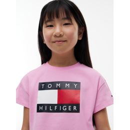 Tommy Hilfiger M&auml;dchen T-Shirtpink daisy, Gr. 4, Single Jersey, Obermaterial: 93% Baumwolle, 7% Elasthan, Shirts, Kinder bis 16 Jahre, mit