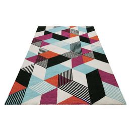 Esprit Teppich &raquo;Uptown, ESP-39872&laquo; rechteckig 8 mm H&ouml;he bunt, handgetuftet, grafischer Retro Look f&uuml;r Wohnzimmer, Schlafzimmer bunt Polyester B : 160cm 1 Stk