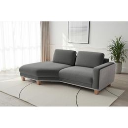 Sit & More sit&more Ecksofa &raquo;Concept&laquo; Modernes Sofa in drei Fu&szlig;farben zur Auswahl 100% Polyester B/H/T: 237cm x 84cm x 126cm, Longchair links,mit Fu&szlig; Buche natur