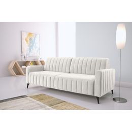 exxpo - sofa fashion 3-Sitzer &raquo;Grande, Schlafsofa, Dauerschl&auml;fer, Microvelours-Bezug, Breite 222cm&laquo; mit Bettfunktion und Bettkasten, komfortabler 