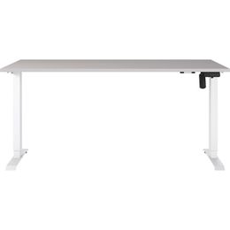 Germania Schreibtisch &raquo;Boras&laquo; Breite 120/140/160/180 cm, Metallgestell, elektrisch h&ouml;henverstellbar B/H/T: 180cm x 120cm x 80cm, Gestellfarbe Wei&szlig;