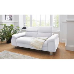 COTTA 2-Sitzer &raquo;Komaris, B: 177 cm&laquo; mit Kopfteilverstellung wei&szlig; Microfaser PRIMABELLE (100% Polyester);Kunstleder SOFTLUX;Feinstruktur (100% 