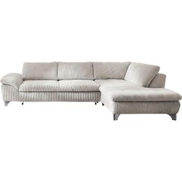 Die PlanBar Ecksofa &raquo;Ottomane MP-IN14007 L-Form, Breite 306 cm&laquo; wahlweise mit Schlaffunktion und verstellbaren Kopfst&uuml;tzen, in Cord beige 100% 