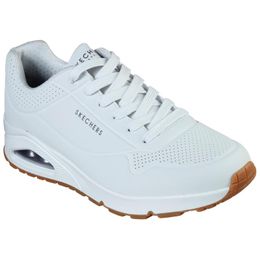 Skechers Herren Sneaker &raquo;Uno - Stand on Air&laquo; Freizeitschuh, Halbschuh, Schn&uuml;rschuh mit Air-Cooled Memory Foam wei&szlig; 46